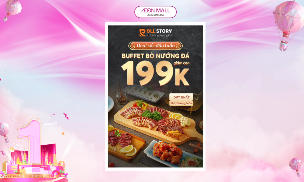 Thăng hạng tiệc nướng cùng Buffet bò nướng đá chỉ 199k từ ROLL STORY ...