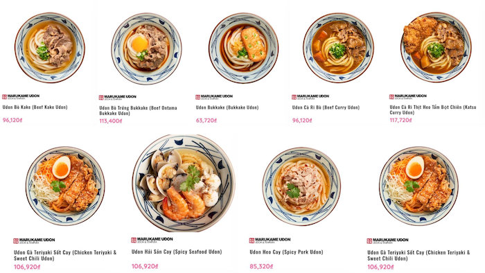 Khám phá menu Marukame Udon 2025: Tổng hợp 20+ món ăn & giá | AEON MALL Huế